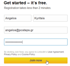 Δημιουργία LinkedIn Λογαριασμού - Πρώτα Βήματα | PCsteps.gr