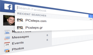 Διαγραφή Ιστορικού Αναζήτησης στο Facebook | PCsteps.gr