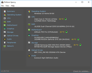 Πληροφορίες Συστήματος Αναλυτικά με το Speccy | PCsteps.gr