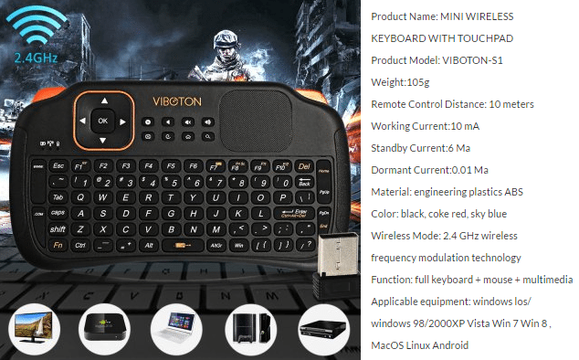 Παρουσίαση: Mini Wireless Keyboard/Touchpad Viboton S1 | PCsteps.gr