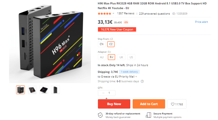 Αγορά TV Box Από Ευρώπη / Κίνα €23,50 - €269,00 Μάρτιος 2021 | PCsteps.gr