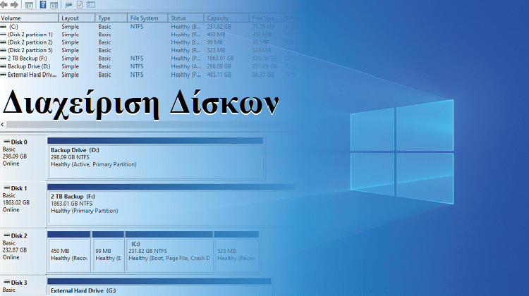 Διαχείριση Δίσκων Στα Windows Και Πώς Την Αξιοποιώ | PCsteps.gr